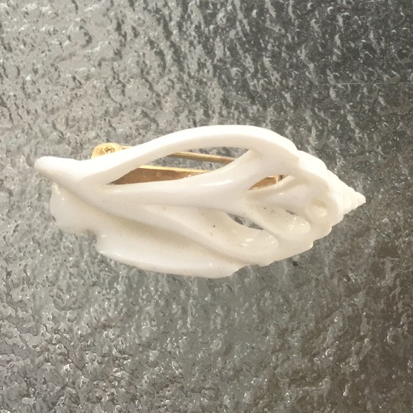Jewelry | Shell Slice Pin | Poshmark